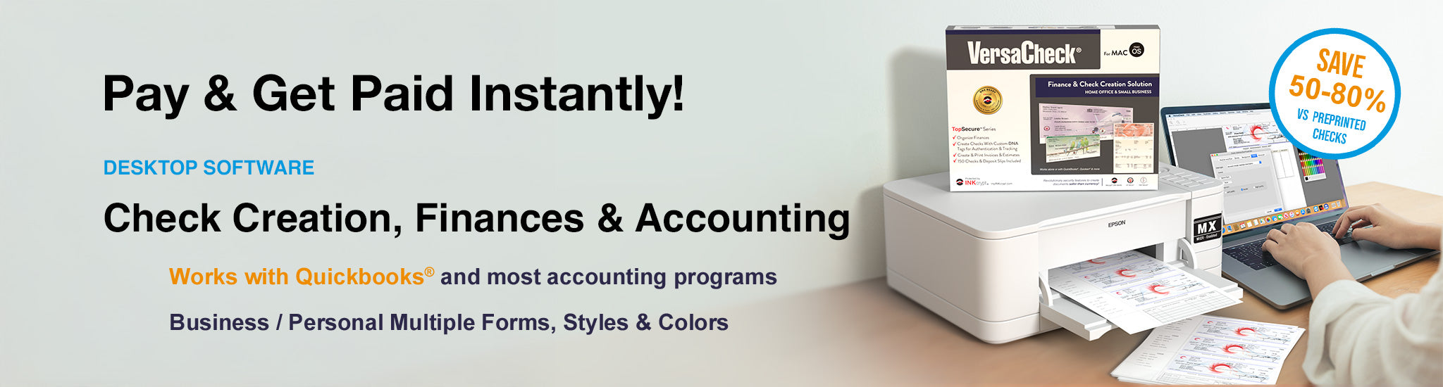 Check Printing, Create And Print Checks – VersaCheck