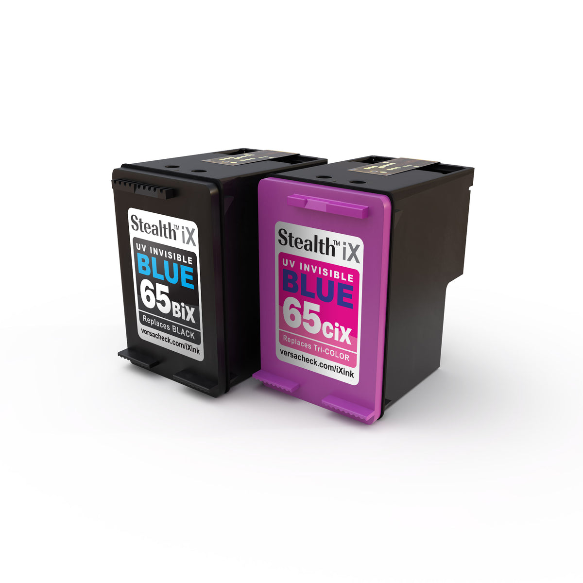 Stealth Inkjet HP 65 BiX and 65 CiX Invisible Blue Ink Cartridge Combo ...