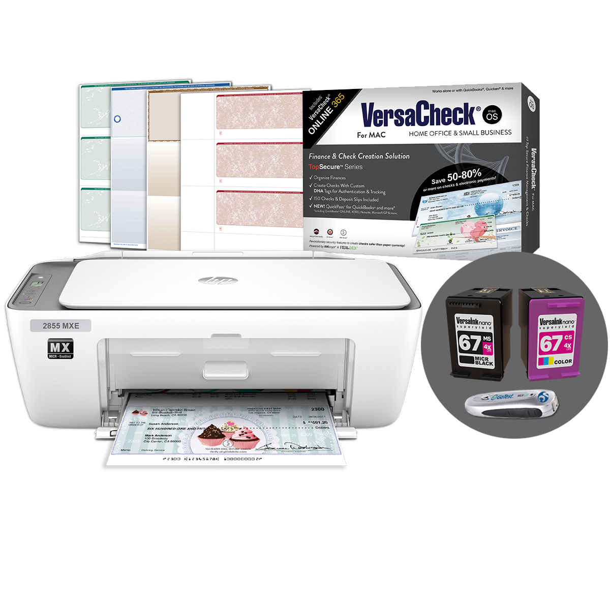 VersaCheck 2855 MXE MICR All-in-One Color Check Printer and VersaCheck