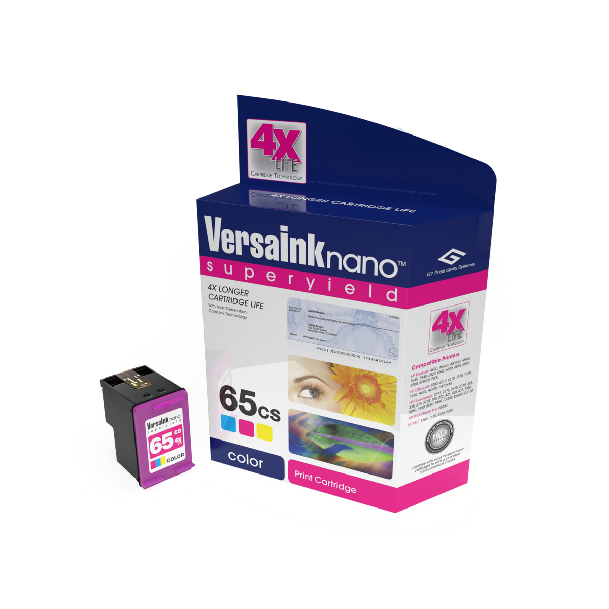 VersaInk-nano HP 65CS - Tri-color Cartridge – VersaCheck