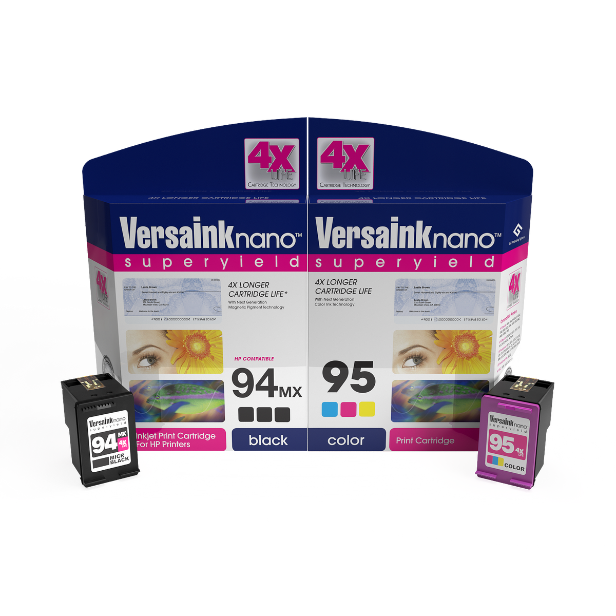 VersaInk-nano - HP 94MX & 95CS - Black MICR & Tri-Color Cartridge ...