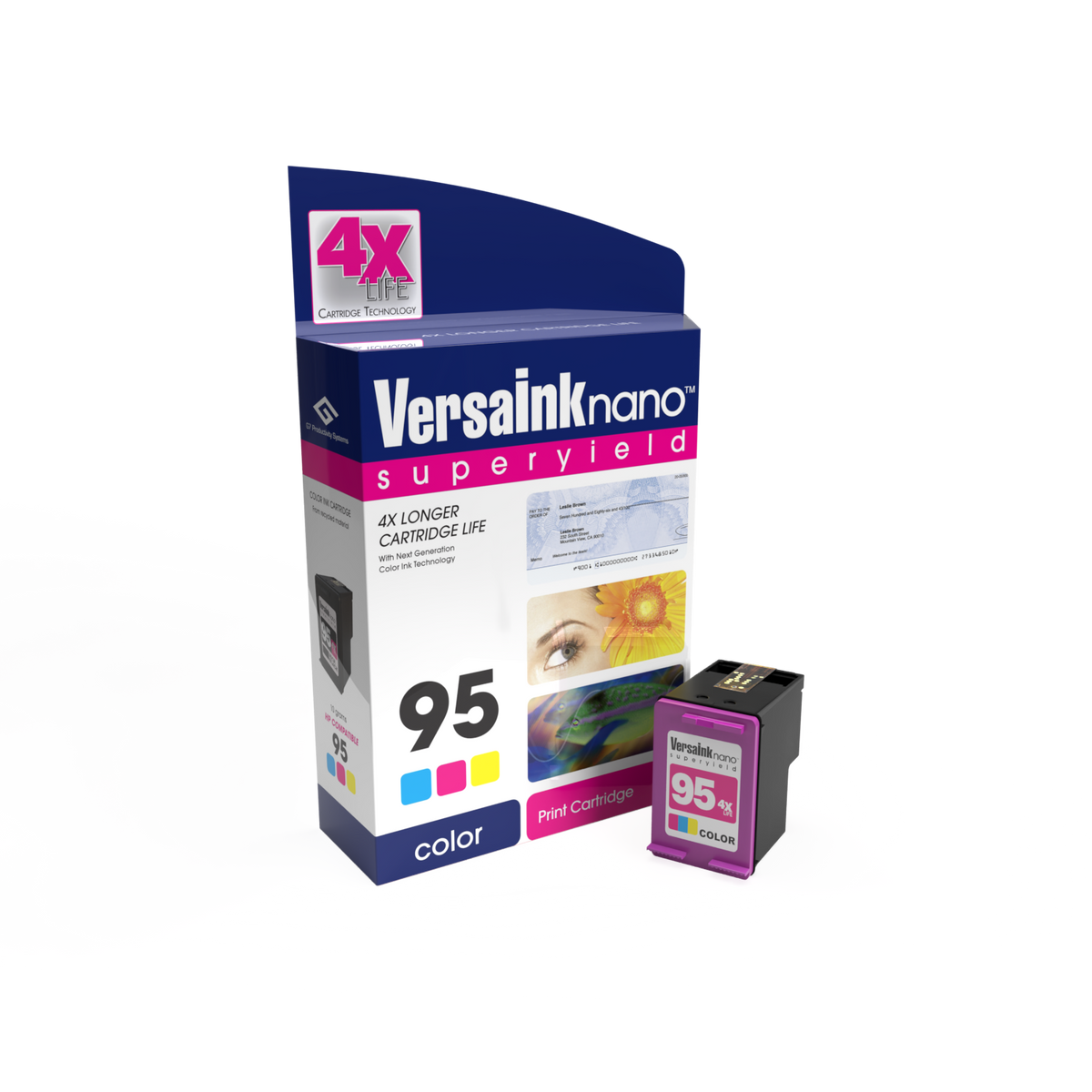 VersaInk-nano - HP 95CS - Tri-Color Cartridge - 4X Life – VersaCheck