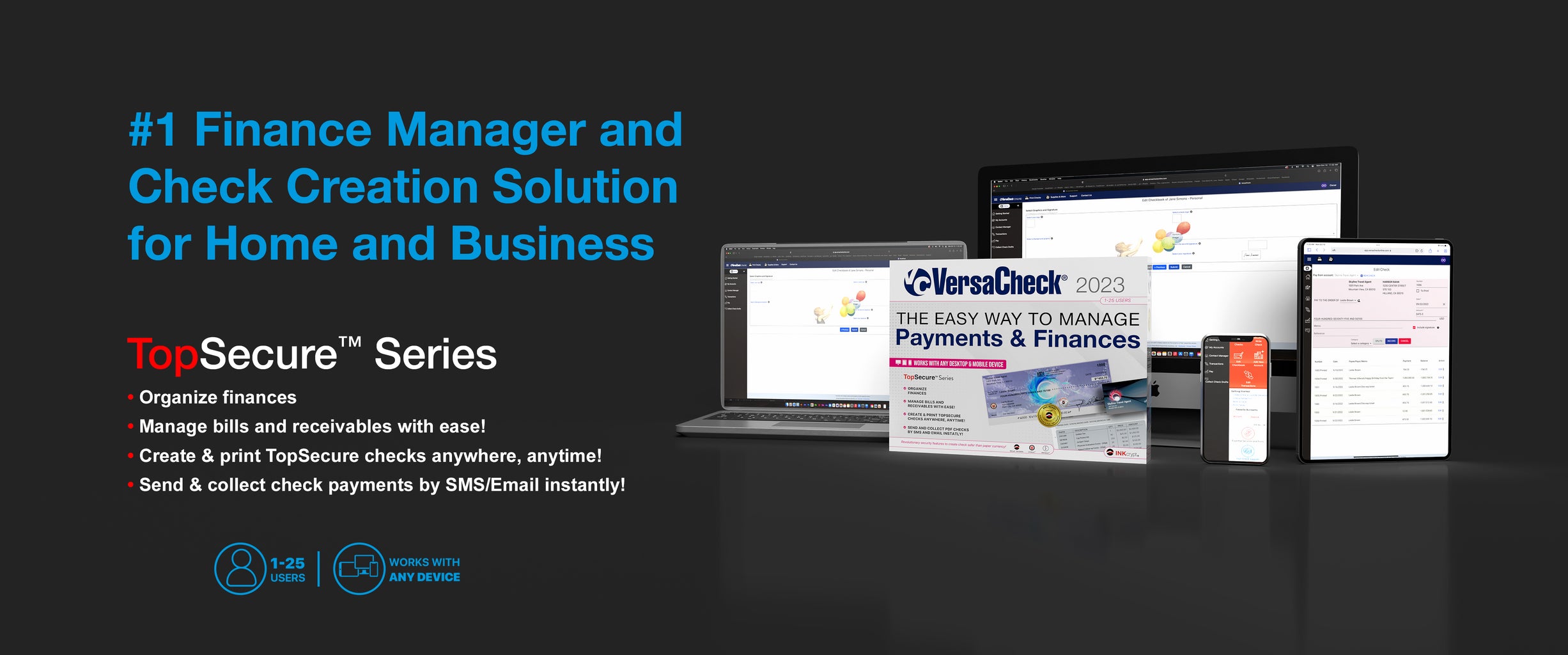 Check Printing, Create And Print Checks – VersaCheck