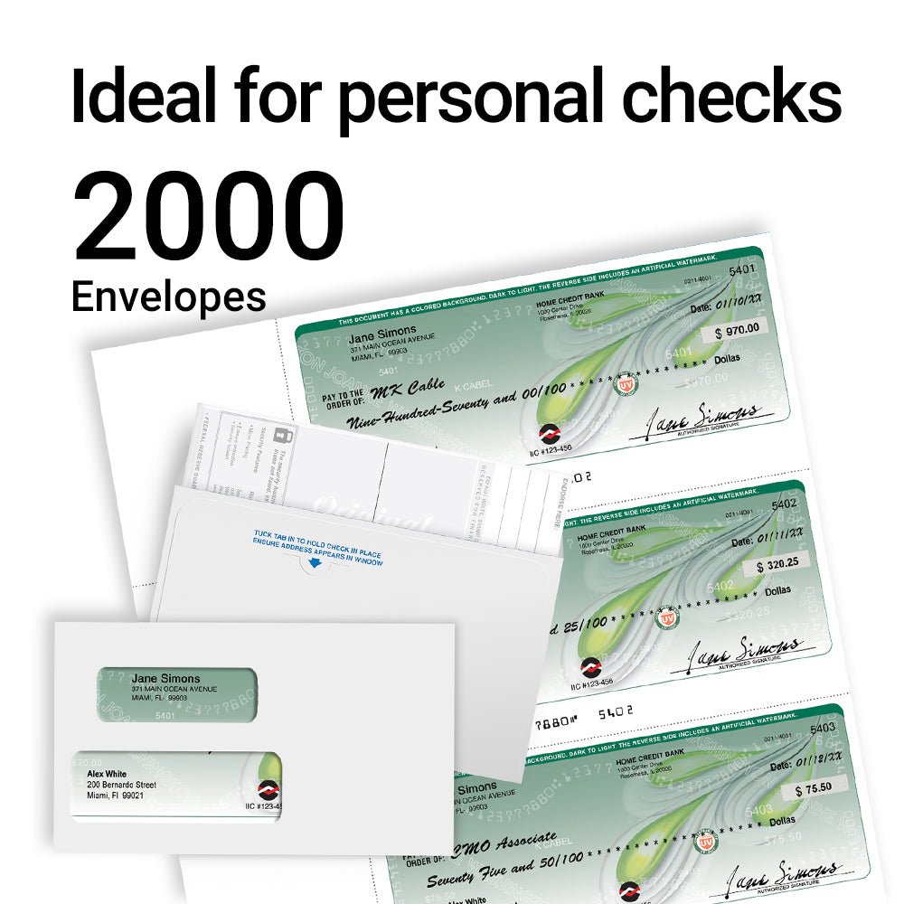 Envelope - Personal Check - Standard - 2000 Quantity – VersaCheck