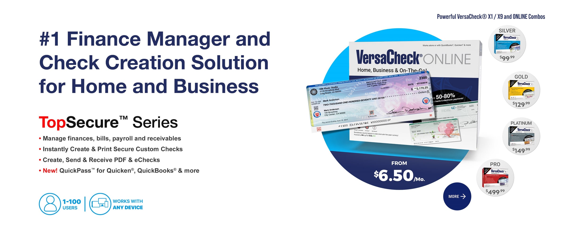 Check Printing, Create And Print Checks – VersaCheck