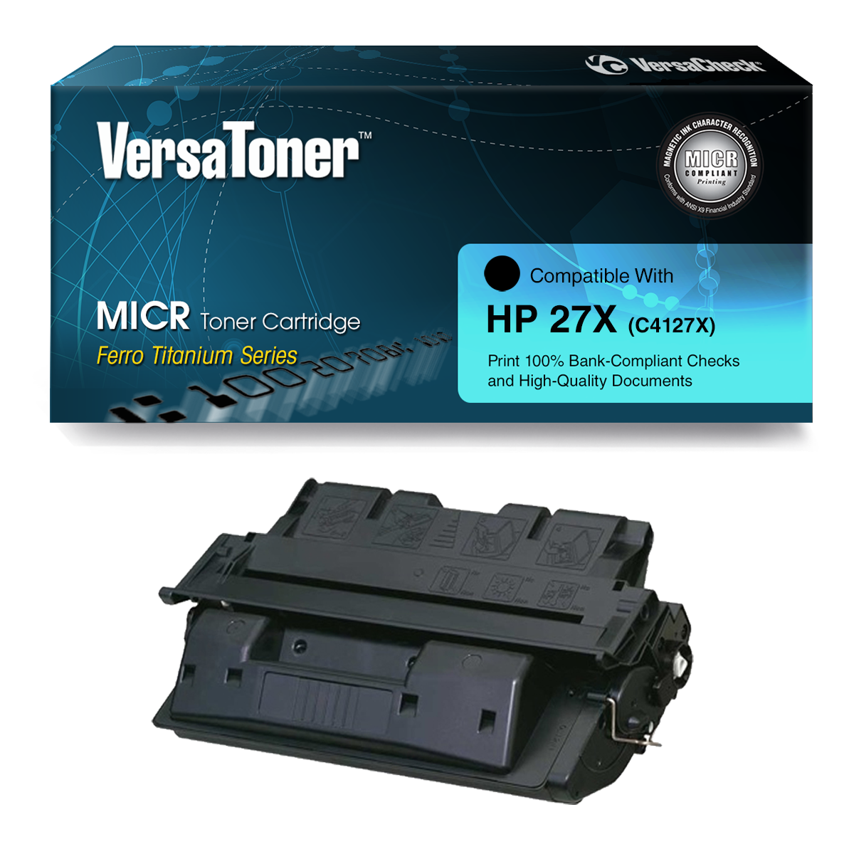 VersaToner - HP - 27X (C4127X) - Black MICR Compliant – VersaCheck