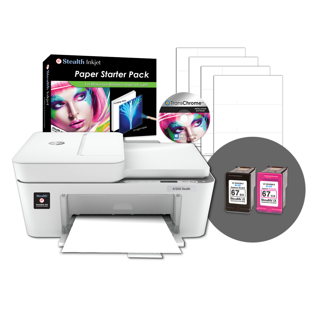 VersaCheck® Stealth HP DeskJet 4155 iX Invisible Ink Printer and Secur
