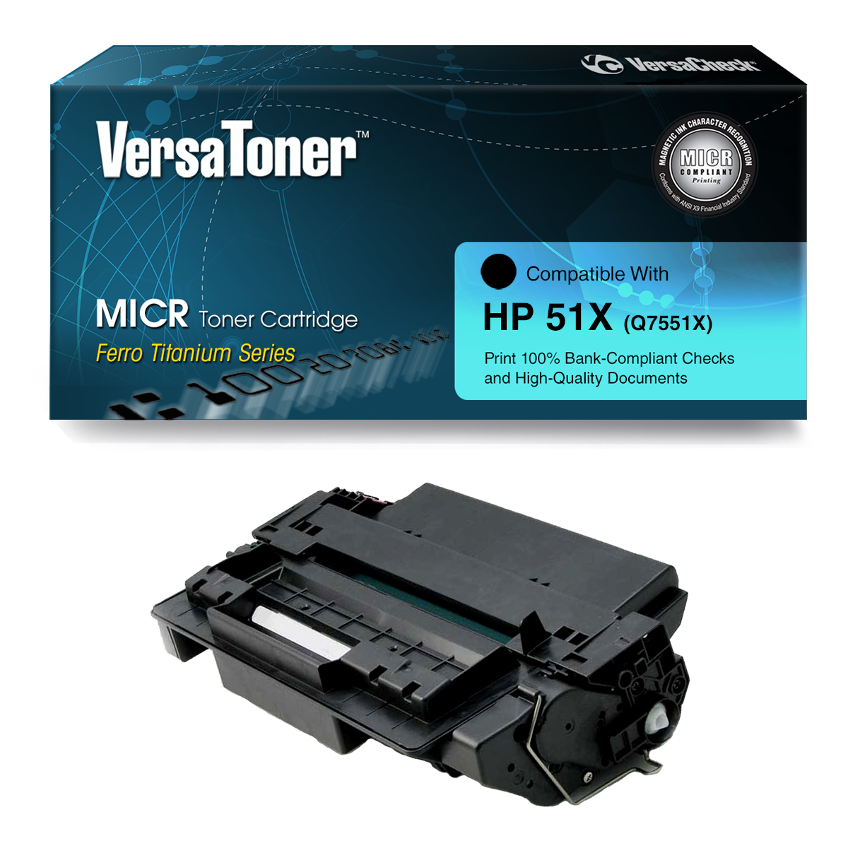 VersaToner - HP - 51X (Q7551X) - Black MICR Compliant – VersaCheck