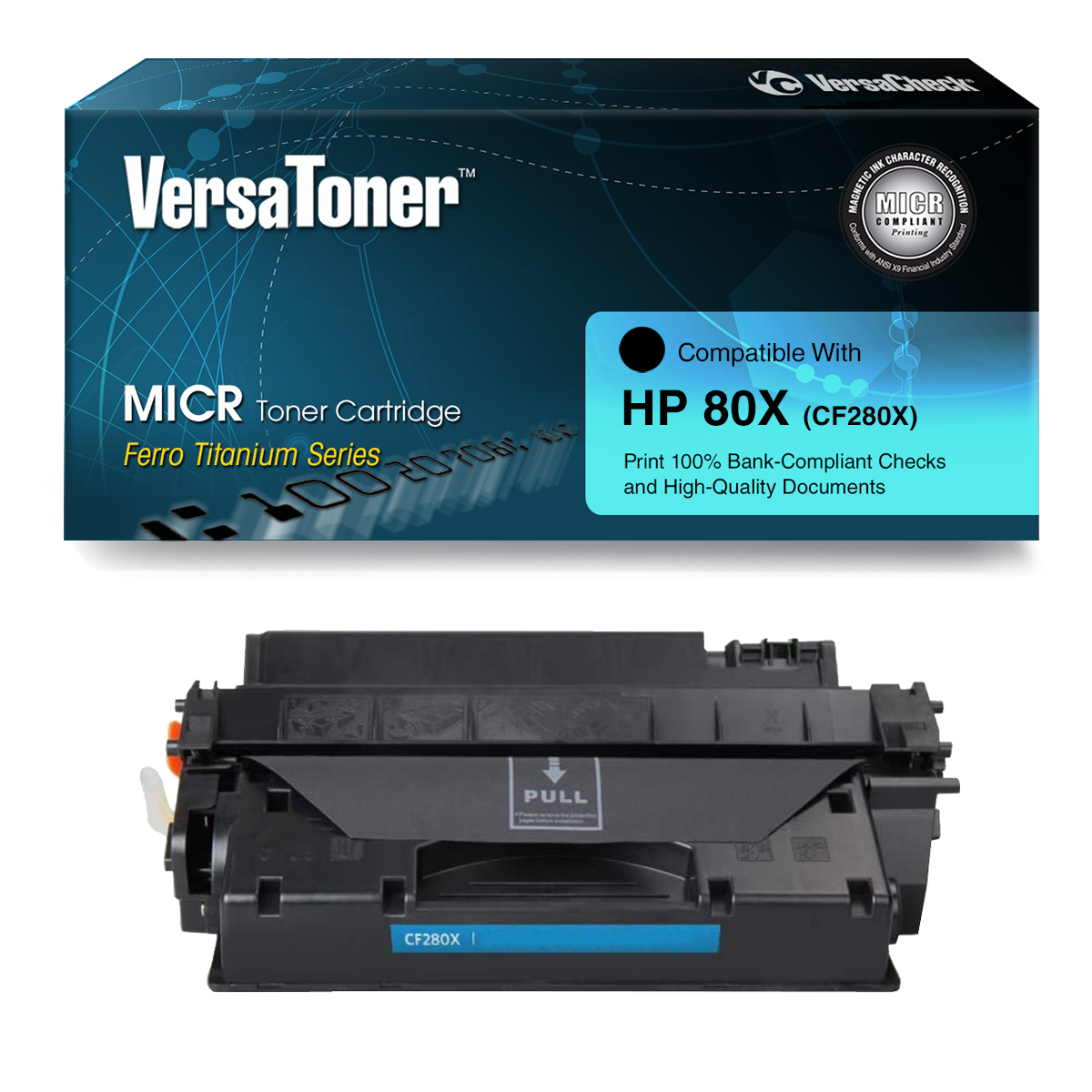 VersaToner - HP 80X (CF280X) - Black MICR Compliant – VersaCheck