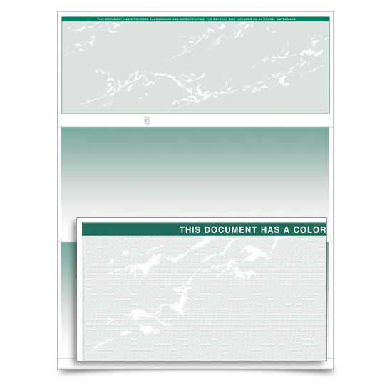VersaCheck - Form 1000 - Prestige S - Green - 1000 Sheets
