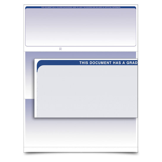 Stealth iX Paper - Form 1000 - Blue Graduated - 500 Sheets – VersaCheck