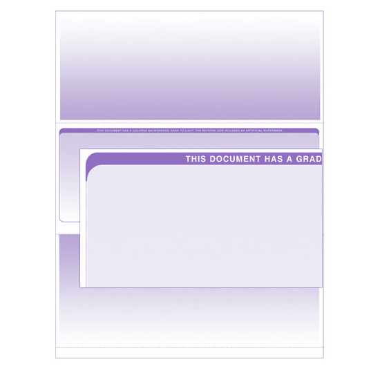 Stealth iX Paper - Form 1001 - Purple Graduated - 1000 Sheets – VersaCheck