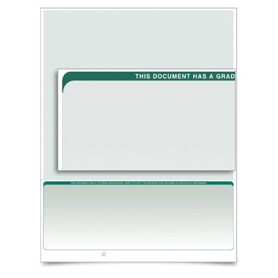 Stealth iX Paper - Form 1002 - Green Graduated - 5000 Sheets – VersaCheck