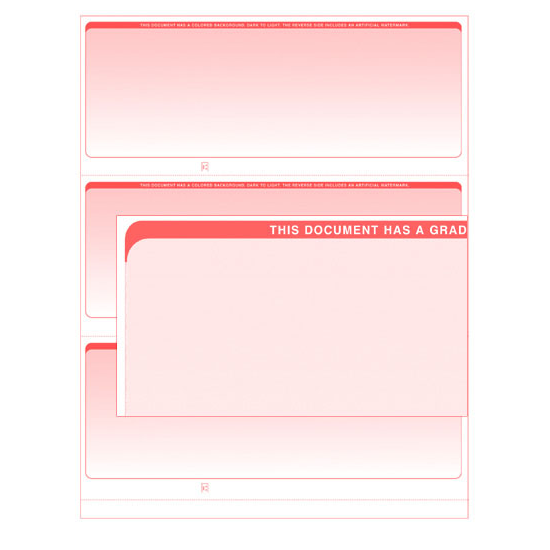 Stealth iX Paper - Form 3000 - Red Graduated - 1000 Sheets – VersaCheck