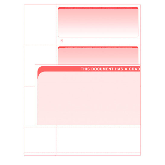 Stealth iX Paper - Form 3001 - Red Graduated - 5000 Sheets – VersaCheck
