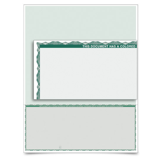 VersaCheck - Form 1002 - Premium - Green - 5000 Sheets / Box