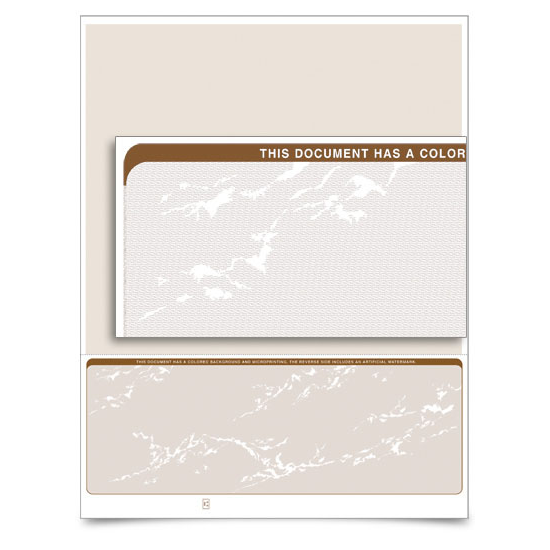 VersaCheck - Form 1002 - Business Check - Prestige - Tan - 250 Sheets