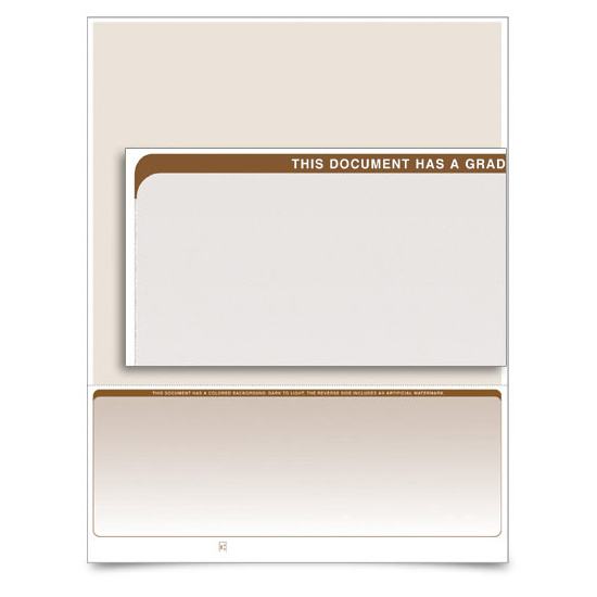 VersaCheck - Form 1002 - Business Check - Graduated - Tan - 250 Sheets