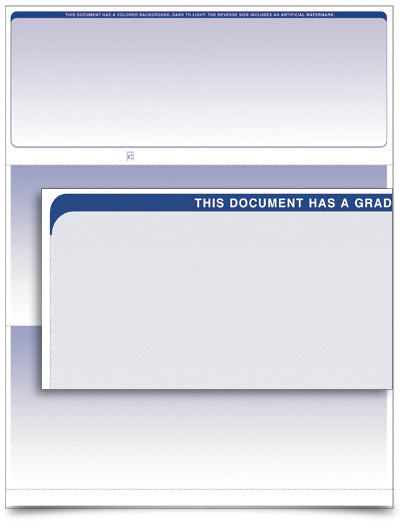 VersaCheck ValueChex - Form #1000 - Blue - Graduated - 250 Sheets