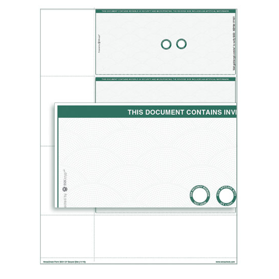 VersaCheck TopSecure UV Secure Stealth Personal Wallet Check Refills