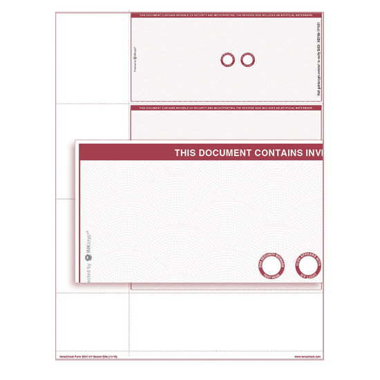 VersaCheck TopSecure UV Secure Stealth Personal Wallet Check Refills