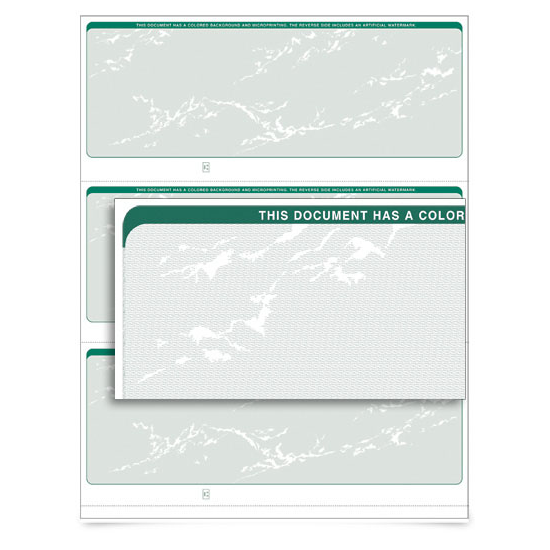 VersaCheck - Form 3000 - Prestige - Green - 250 Sheets